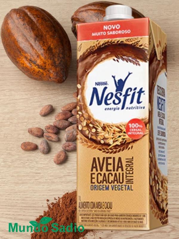 Bebida vegetal de aveia integral e cacau 1l - nesfit - Bebida Vegetal ...