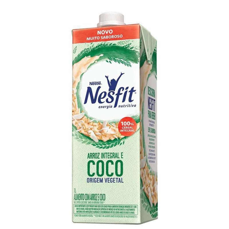 Bebida Vegetal Nesfit Arroz Integral e Coco 1L - Bebida Vegetal ...