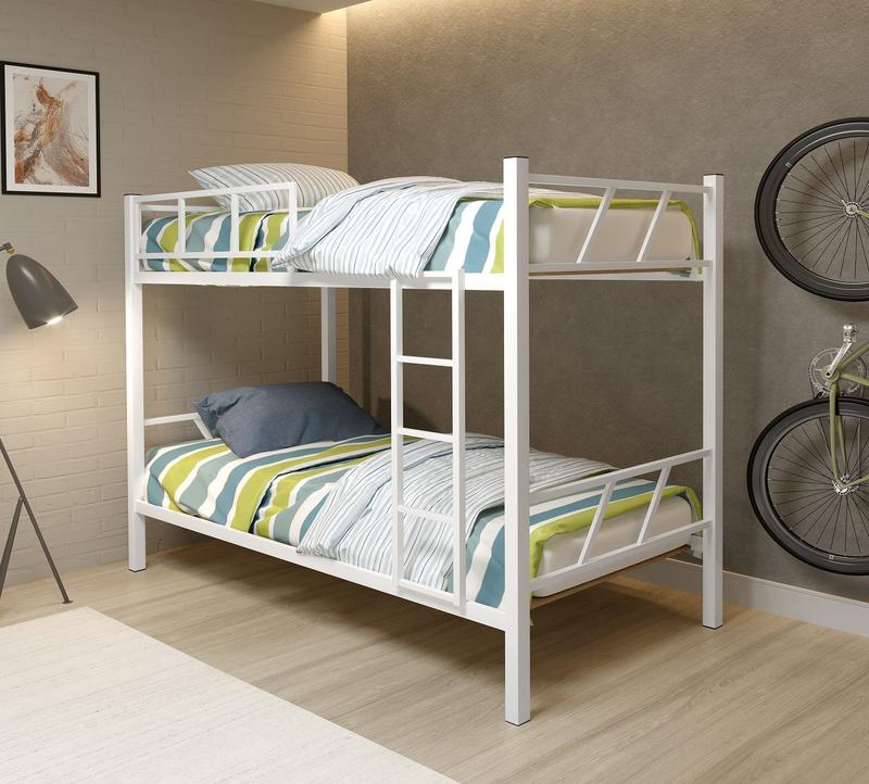 Beliche Solteiro Branco Rubi de Ferro C/ Escada - Abra Móveis - Beliche ...