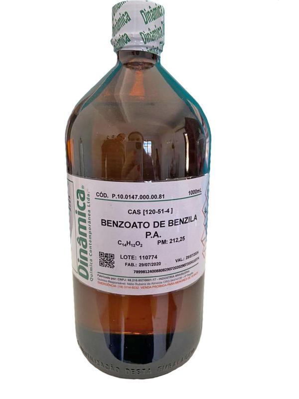 Benzoato de Benzila 1 litro + Álcool Benzílico 1 litro - Dinâmica ou ...