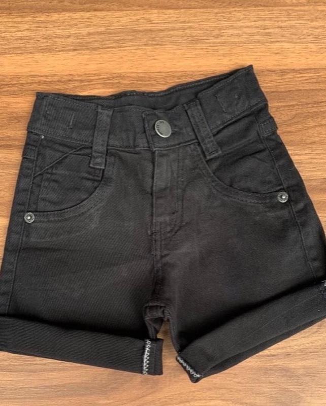 Bermuda Infantil Masculina Preto Sarja - Miss Alora Store - Bermuda ...