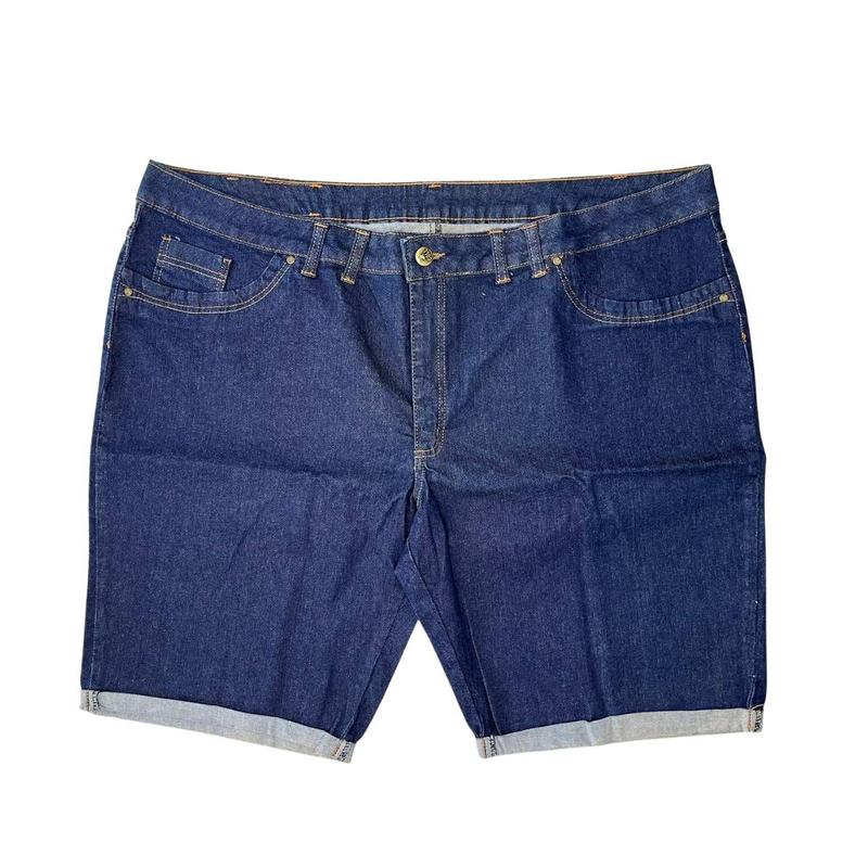 Bermuda Jeans Feminina Plus Size Tamanho 60 Ao 62 Com Elastano Barra ...