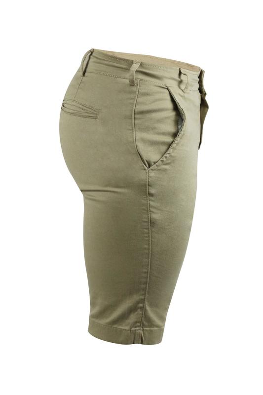 Bermuda Masculina Sarja Com Elastano Lisa - Bege RTE - Bermuda ...