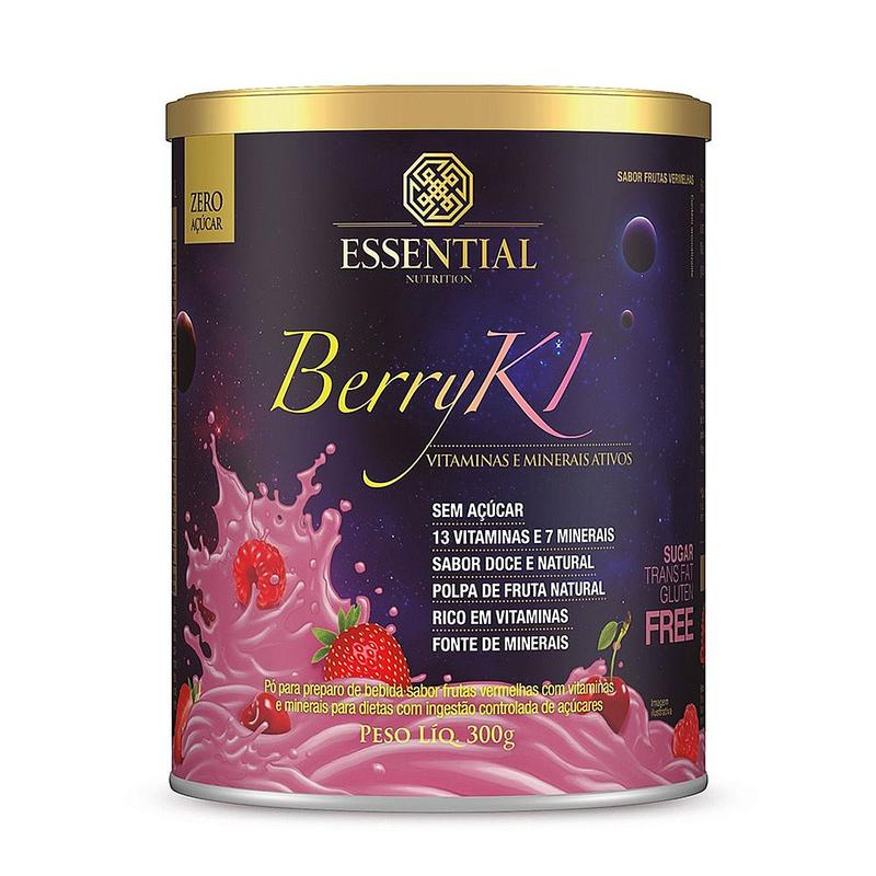 BerryKI Sabor Frutas Vermelhas Essential Nutrition 300g - Complemento Alimentar Adulto ...