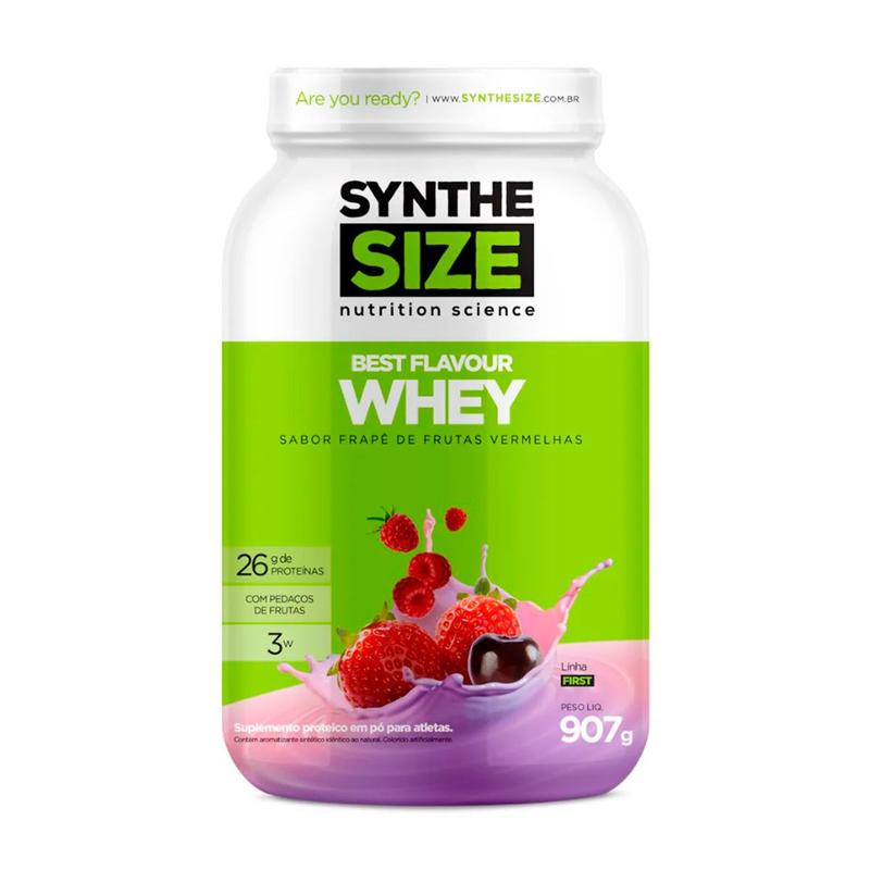 Best Flavour Whey 907g Pote Frutas Vermelhas - Synthesize - SYNTHESIZE 18% - Massa Muscular ...