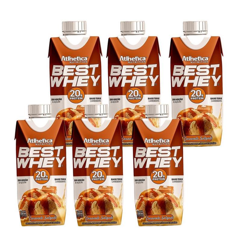 Best Whey Protein Bebida Pronta Deliciosa Sabores 6x 330ml - Atlhetica ...