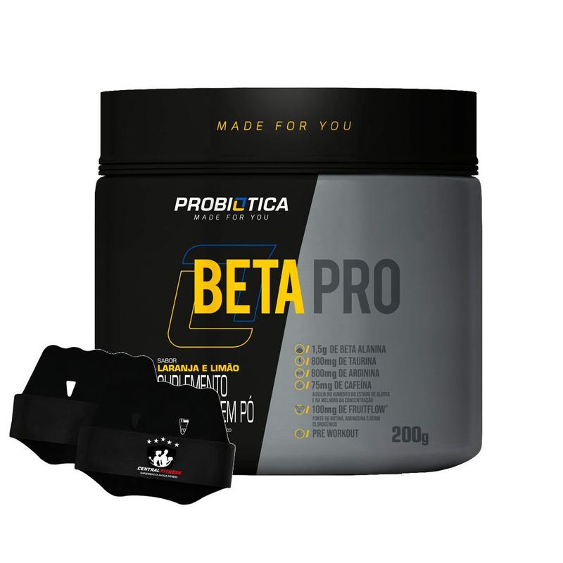 Beta Pro 200g Laranja Com Limão + Luva - Probiótica - Pré Treino ...
