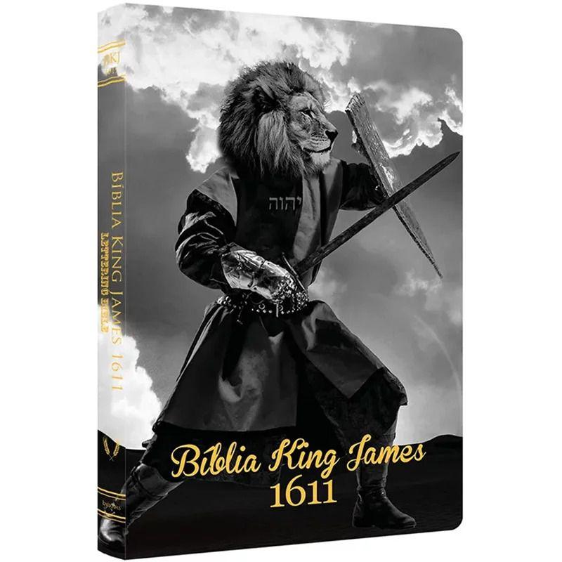 Bíblia King James 1611 Ultra Fina Lettering Bible Letra Normal Leão ...