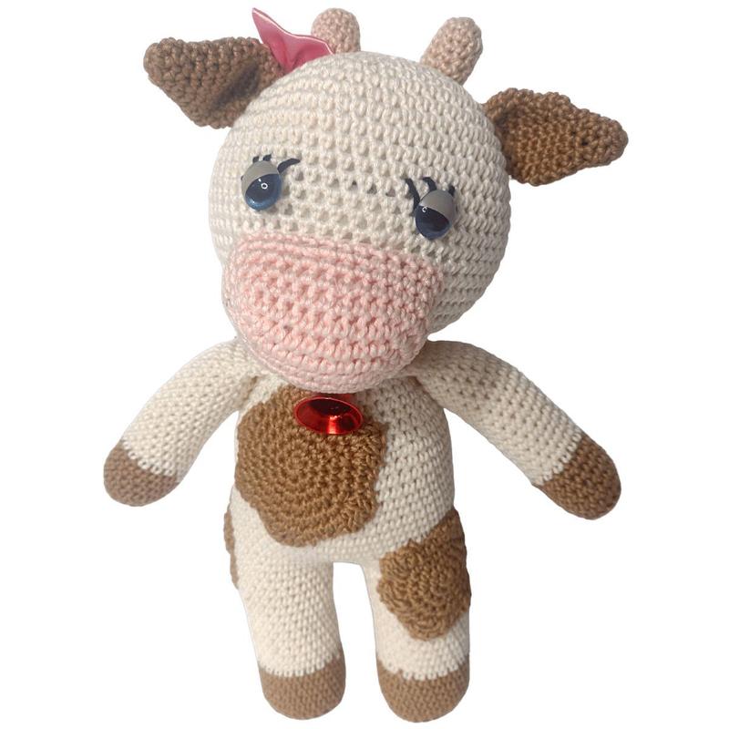 Bichinho De Pelúcia Vaca Mu Vaquinha Crochê Amigurumi Bebê - Ateliê ...