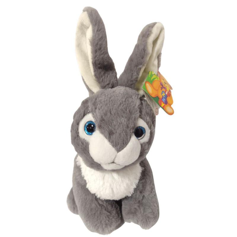 Bicho Coelho Coelhinho De Pelúcia Páscoa C/Laço Sentado 30cm - Ark Toys ...