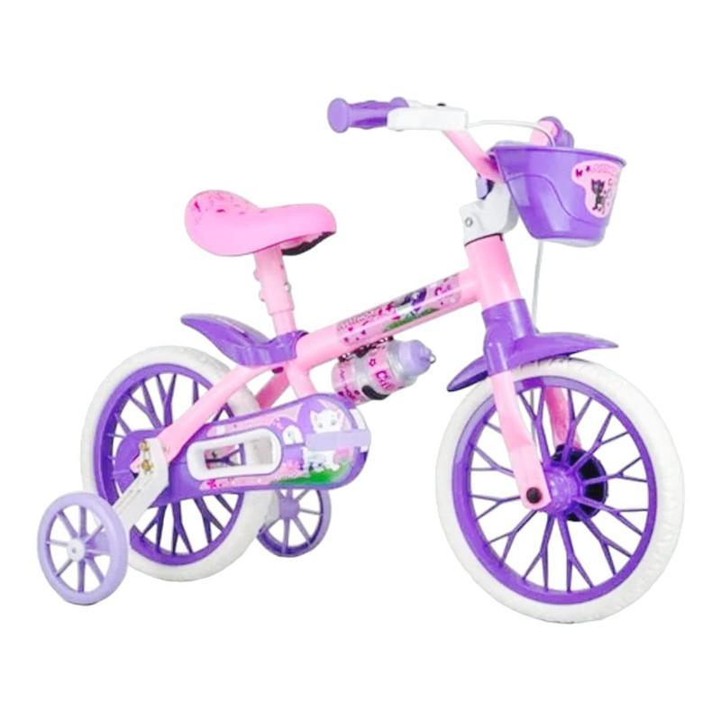 Bicicleta aro 12 femina cat rosa bike infantil nathor - Bicicleta ...