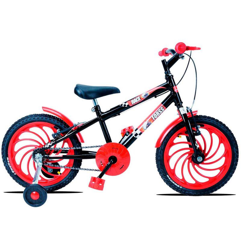 Bicicleta Aro 16 Com Rodinha Forss Race - Preto - Bicicleta - Magazine ...