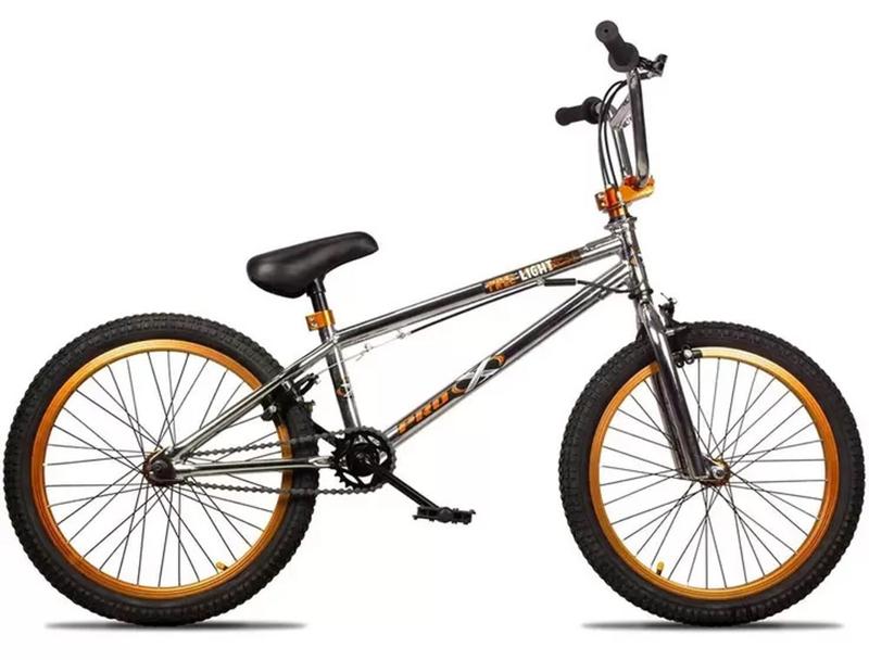 Bicicleta BMX PRO X Freelight Cromado/Dourado - PRO-X - Bicicleta ...
