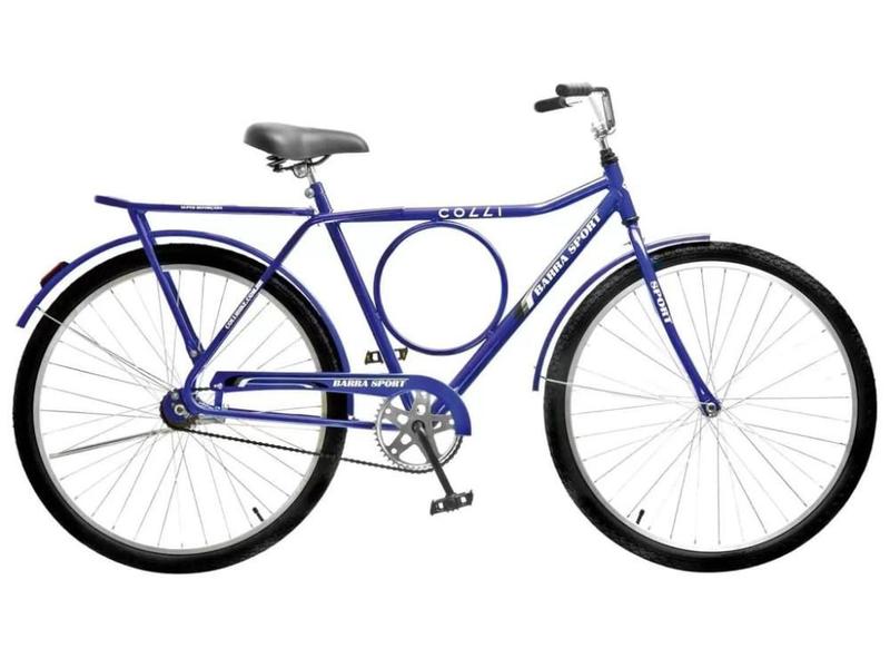 Bicicleta Colli Barra Sport Aro 26 Em Ferro Com Bagageiro E Capa