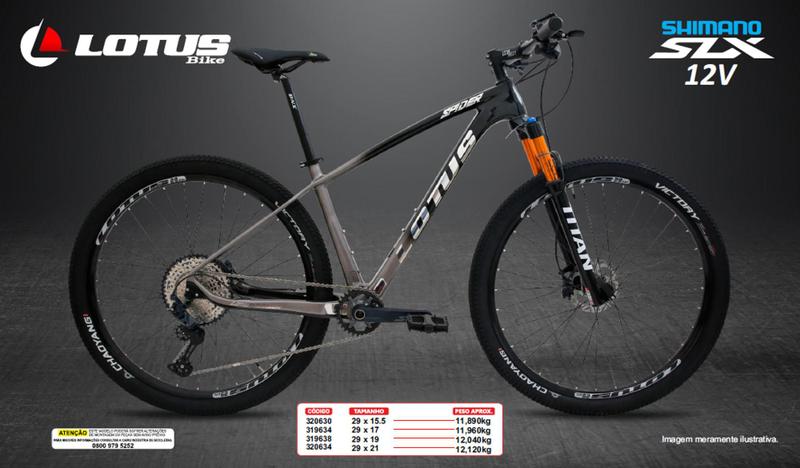 Bicicleta Lotus Carbon Spider Aro 29 - Tam. 21 - Kit SLX 12V - Bicicleta - Magazine Luiza