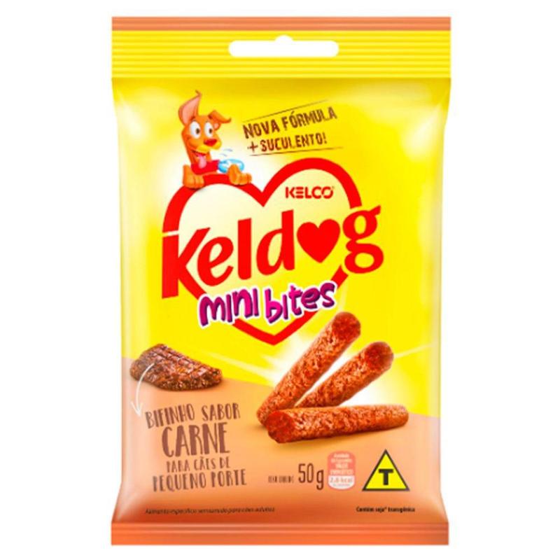 Bifinho Kelco Keldog Mini Bites Carne para Cães de Pequeno Porte - 50 g ...