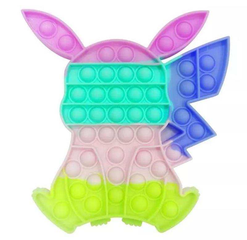 Big Pop It Fidget Toy Pop Bubble Pikachu Chiclete Pokémon - Mega Block ...