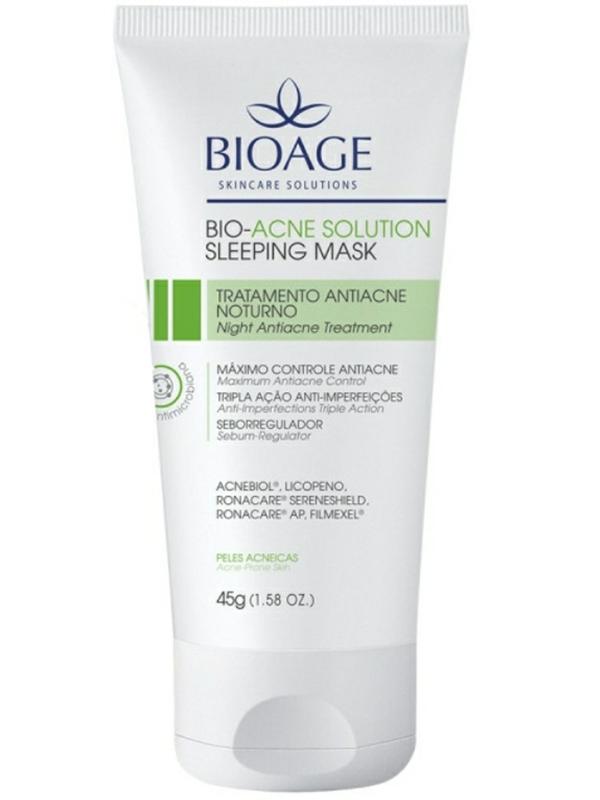 Bio Acne Solution Sleeping Mask - Tratamento Antiacne - Bioage 45g ...