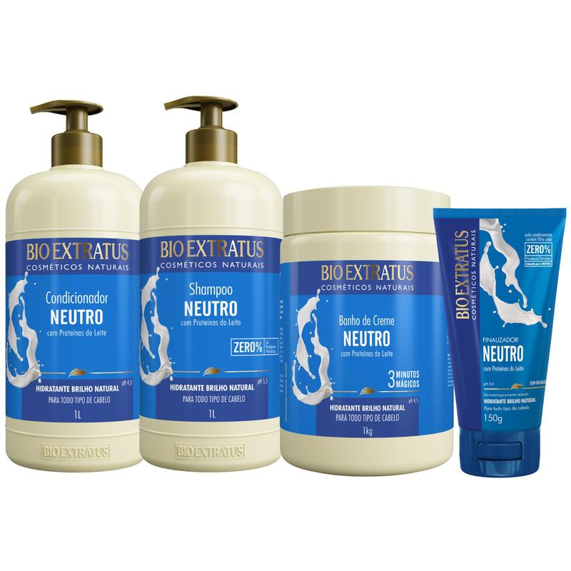 Bio Extratus Kit Completo Linha Neutro 1L 4 Produtos (Shampoo ...