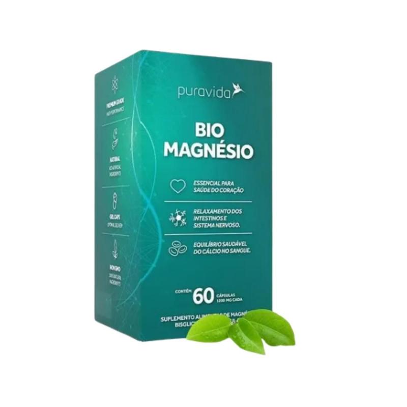 Bio Magnésio Puravida 1200 Mg 60 Cápsulas - Pura Vida - Cloreto de ...