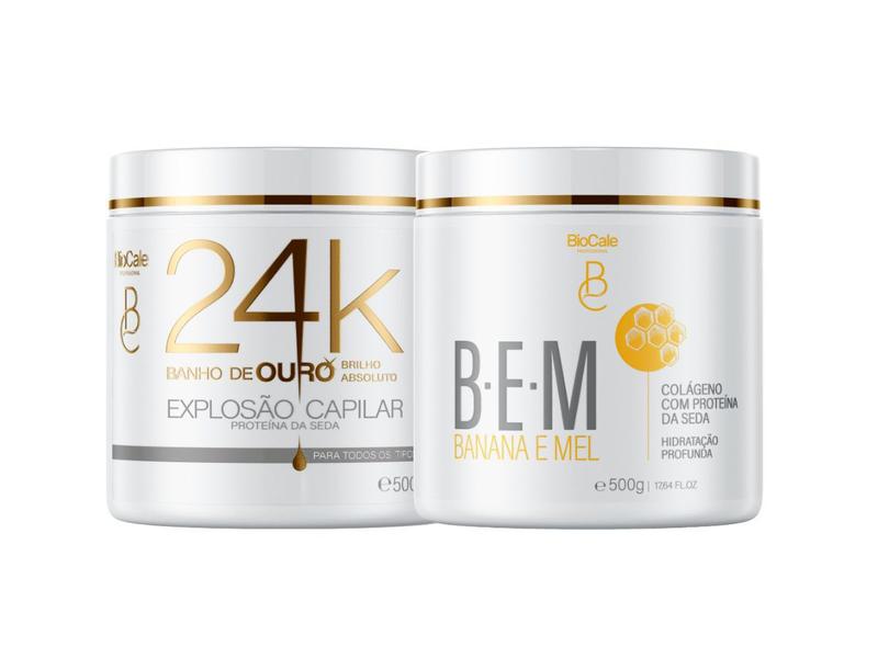 Biocale - Kit Hidratações Banana e Mel + Máscara 24k - Biocale ...