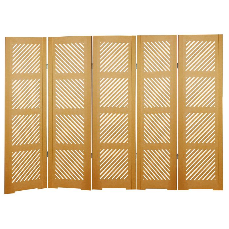 Biombo Ripado 45 5 Folhas sem Pezinhos - ComercialMasul - Biombo ...