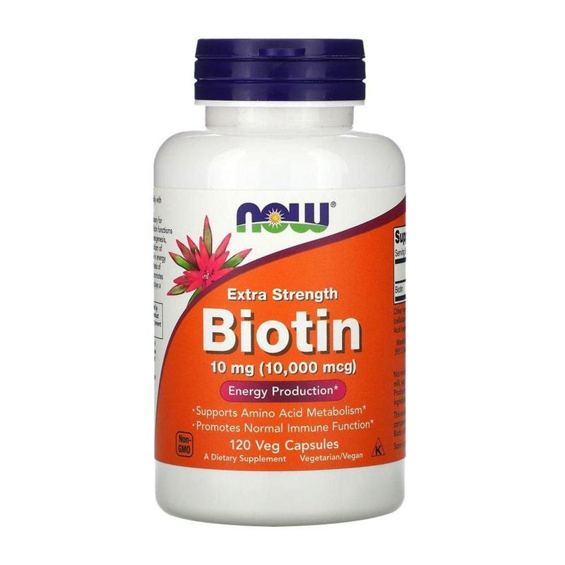 Biotina 10mg Extra Força Now Foods 120Veg Caps - Biotina - Magazine Luiza