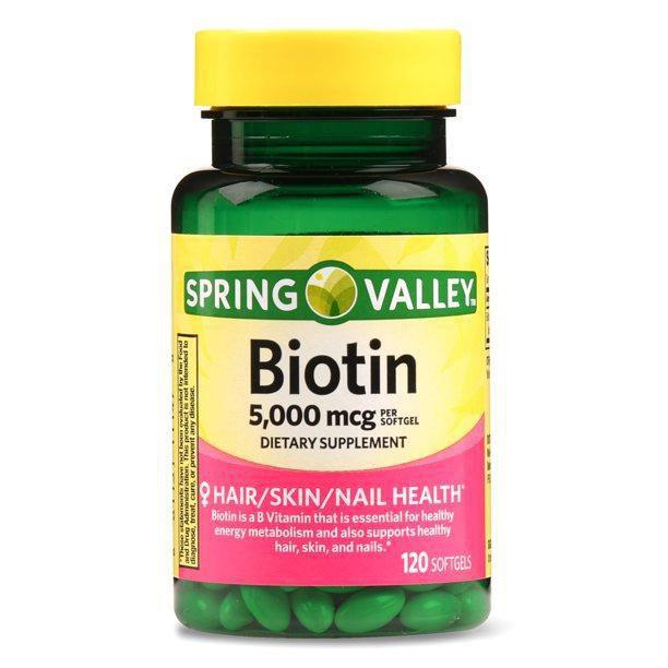 Biotina 5000 Mcg Spring Valley - 120 Capsulas - Eua - Nutricosméticos ...
