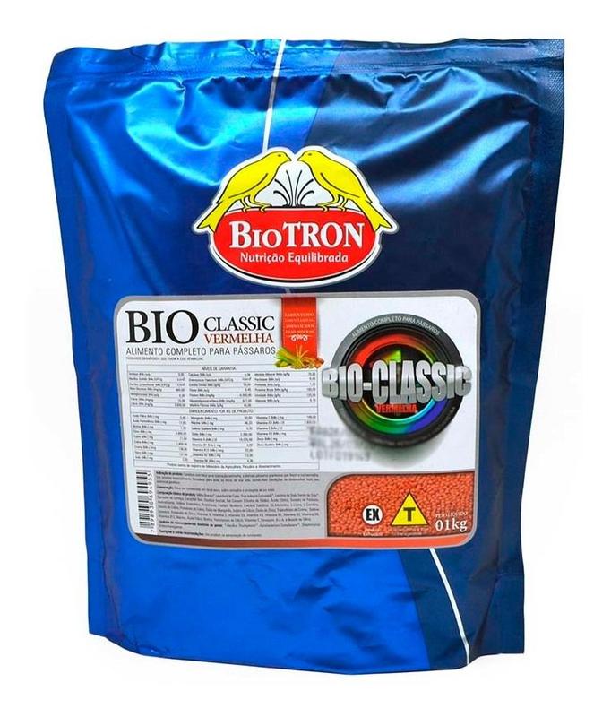 Biotron bio classic vermelha - 1kg - Alpiste e Ração para Pássaros ...