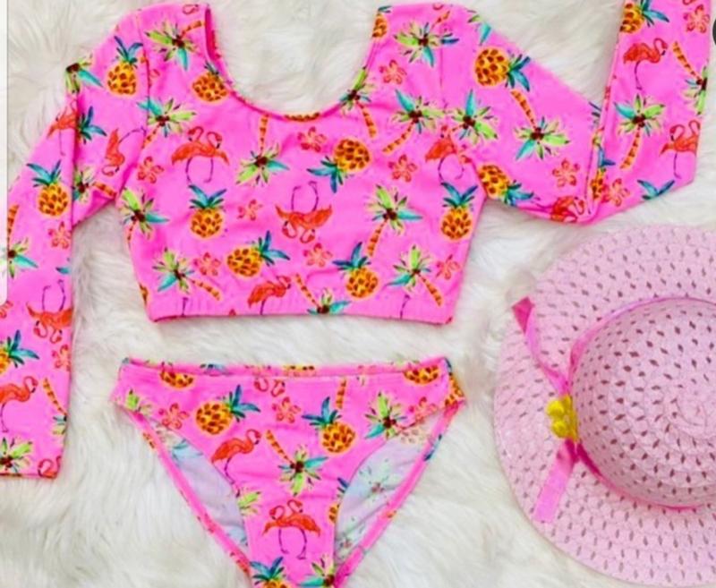 Biquini Infantil Juvenil Cropped Maga Longa proteção UV - Jan Produtos ...