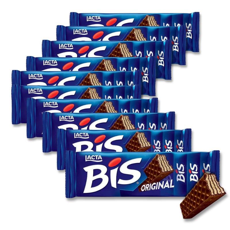 Bis Chocolate ao Leite Lacta Kit 10 Caixas -20 unidades 126g - Bis ...