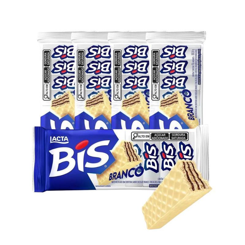 Bis Chocolate Branco Lacta Kit 5 Caixas com 16 unidades - Bis ...