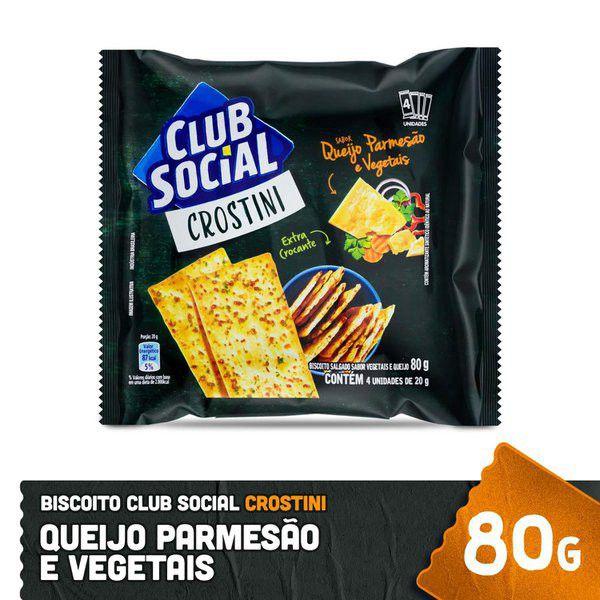 Biscoito Club Social Crostini Queijo Parmesão e Vegetais 80g - Biscoito ...
