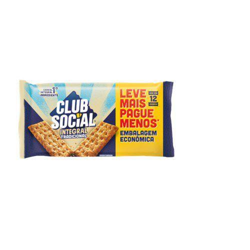 Biscoito Club Social Integral Tradicional Embalagem Econômica 288G ...