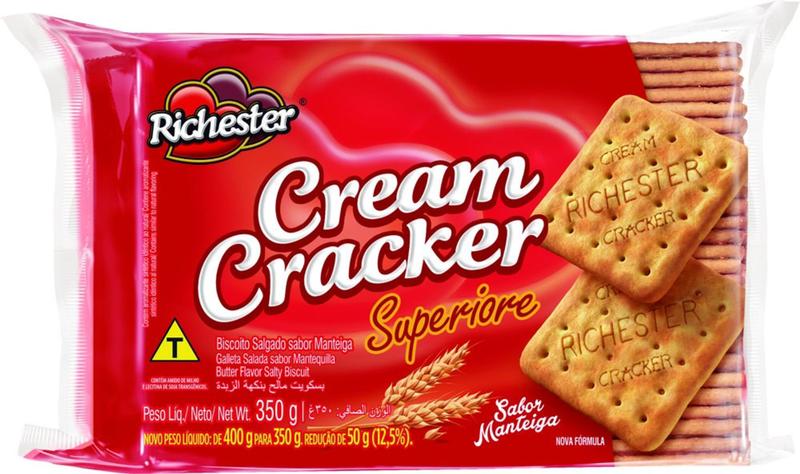 Biscoito Cream Cracker Richester 350g - Biscoito / Bolacha - Magazine Luiza