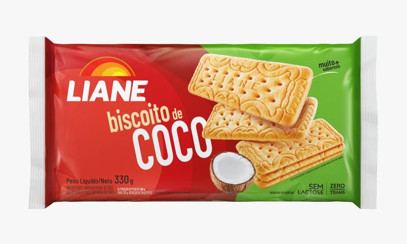 Biscoito Maizena Coco Sem Lactose 330g - Liane - Biscoito / Bolacha ...