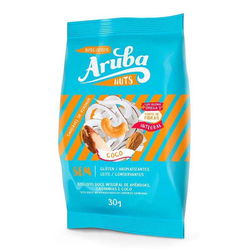 Biscoito Nuts Sabor Coco Aruba 30g - Biscoito / Bolacha - Magazine Luiza