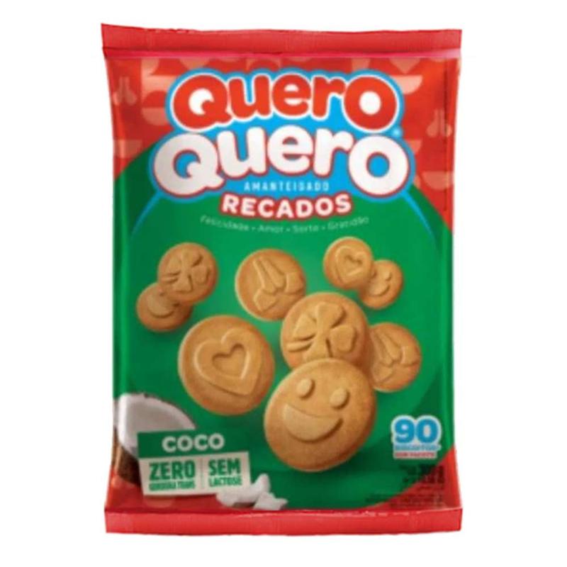 Biscoito Quero Quero Amanteigado 300g Coco Caixa com 12 Pacotes ...