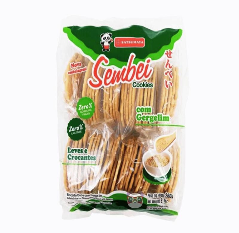 Biscoito Sembei Sabor Gergelim - Satsumaya 260g - Biscoito / Bolacha ...