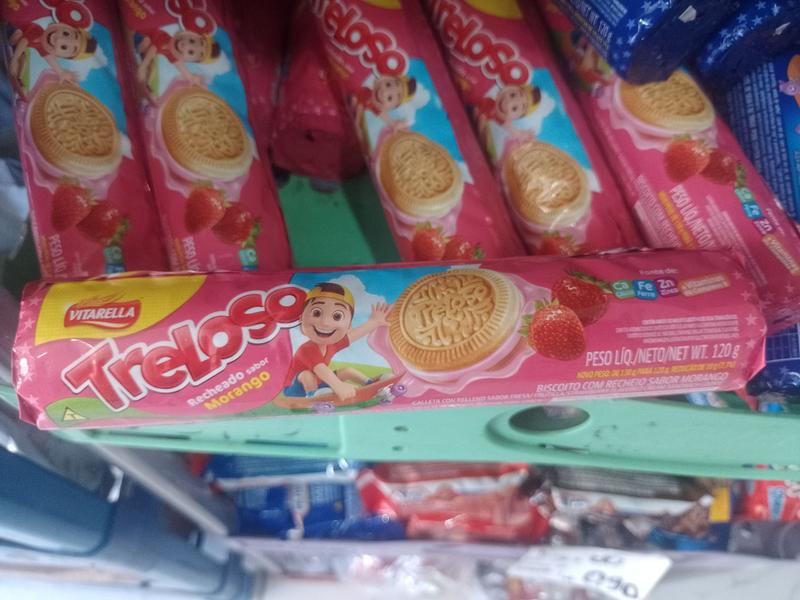 Biscoito Treloso sabor morango - Vitarella - Biscoito / Bolacha ...