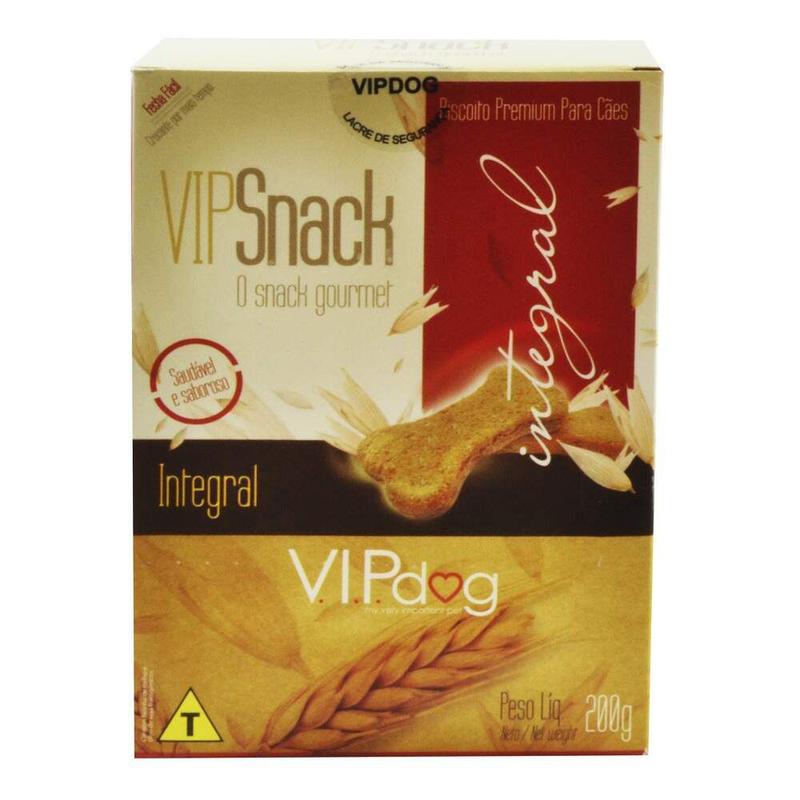 Biscoito Vip Dog Cães Adultos e Filhotes Integral - 200g - 1 unidade ...