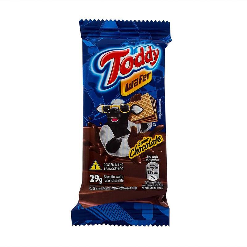 Biscoito Wafer Toddy Sabor Chocolate com 29g - Wafer - Magazine Luiza