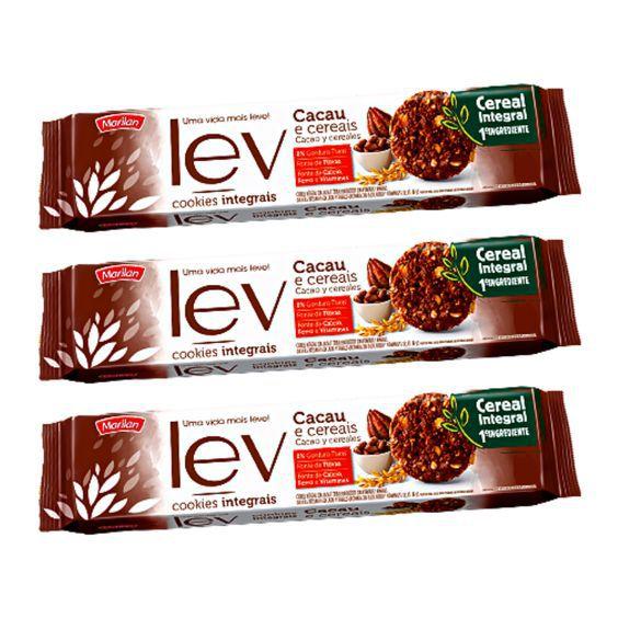 Biscoitos Integrais Cookie Fit Marilan Sabor Cacau e Cereais - Jazam ...