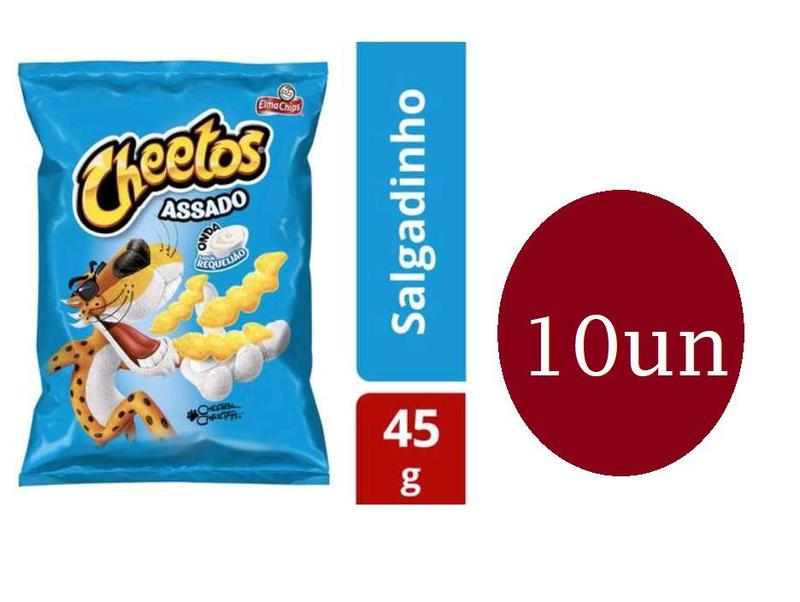 Biscoitos Salgadinhos Elma Chips cheetos requeijão 10x45gr - Cheetos ...