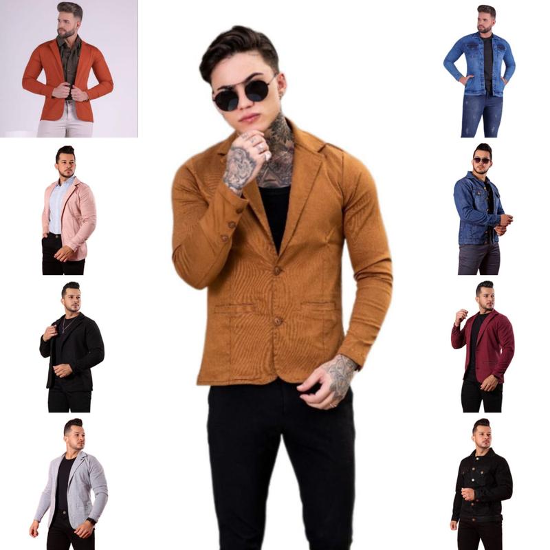 Blazer Masculino Esporte Fino Slim Fit com Elastano - Dragonfly Debatt ...