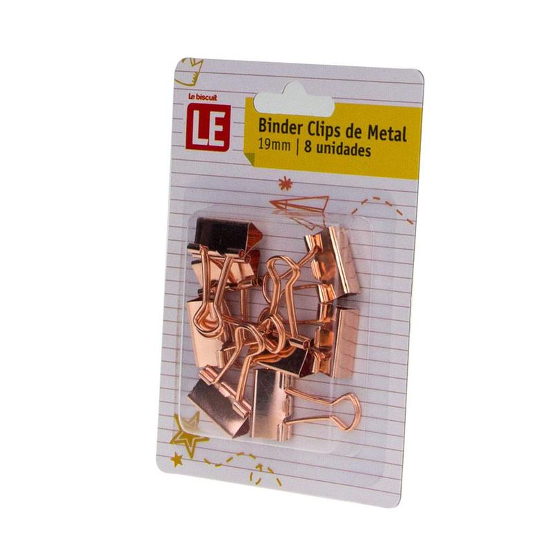 Blinder Clip Metálico Le Rosé 19mm com 8 Unidades - Botões - Magazine Luiza