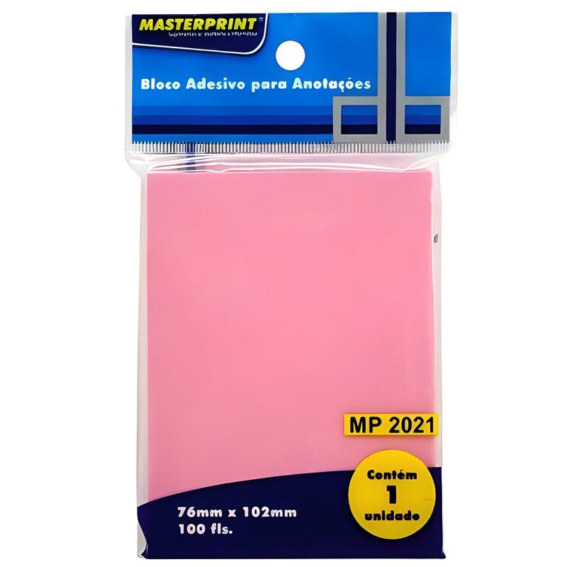 Bloco Adesivo Para Anotações Masterprint 100 Folhas - 76 mm x 102 mm ...