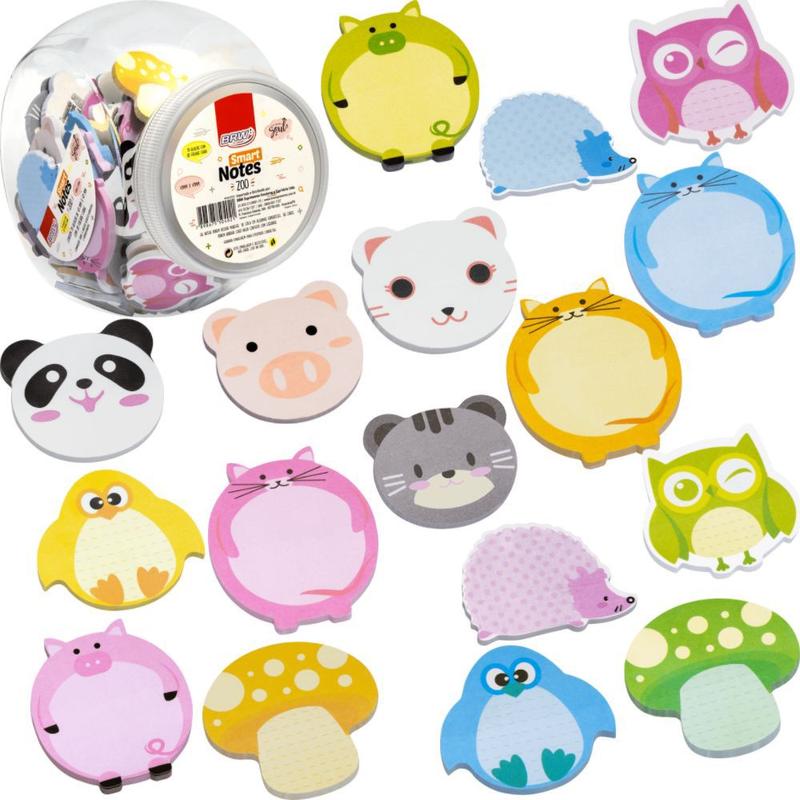 Bloco Adesivo Smart Notes Bichinhos Modelos Variados - BRW - Bloco ...