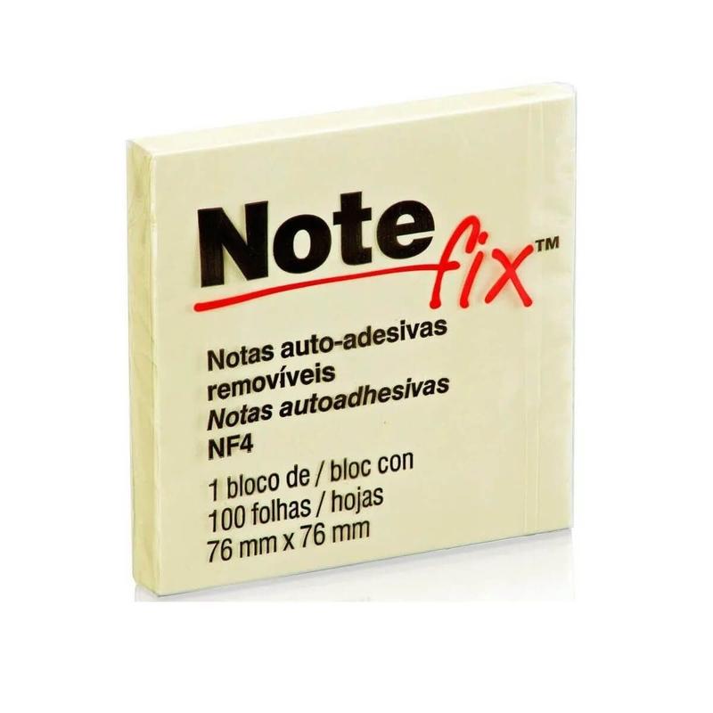 Bloco note fix nf4 76 mm x 76 mm 100 folhas amarelo - Bloco de Notas ...