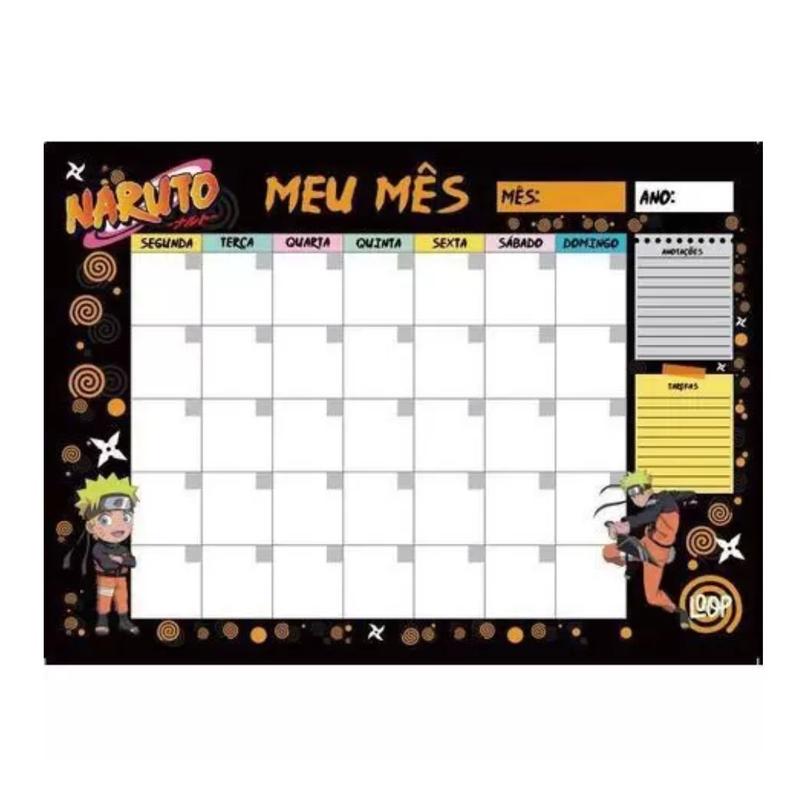 Bloco Planner Planejamento Mensal A4 Naruto - Loja Coisaria - Bloco de ...